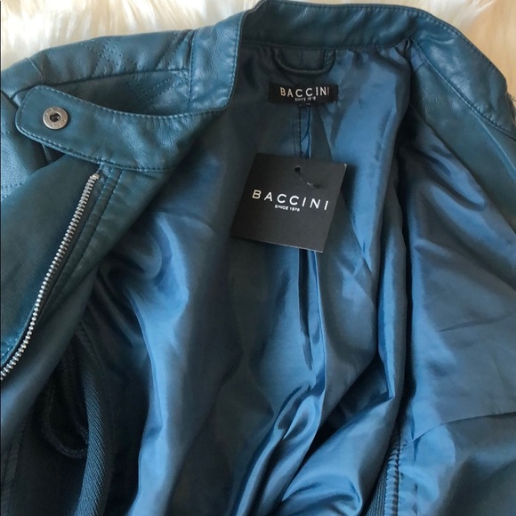 Baccini | Jackets & Coats | Baccini Fitted Faux Leather Jacket | Poshmark